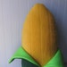 Corn Pillow Corn Cob Plush Stuffed Corn Food by WildRabbitsBurrow