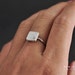 Solid Square Block Ring with 1Letter/Number