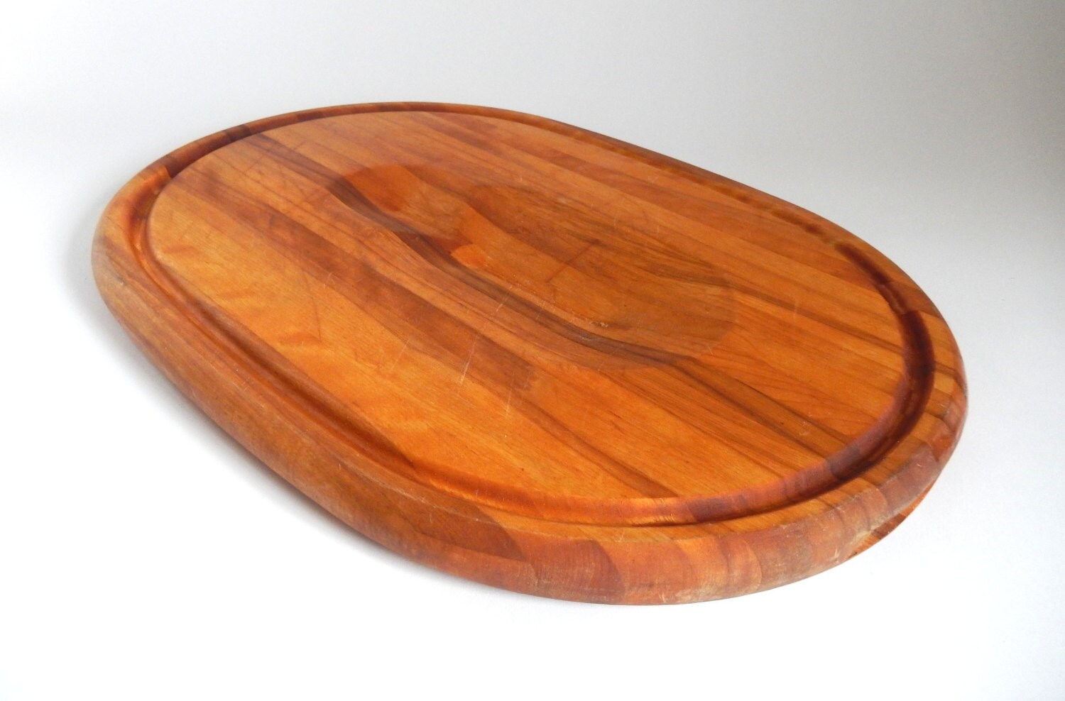Vintage Thick Oak Butcher Block Meat Tray Cutting Board – 20″ x 14.25 ...