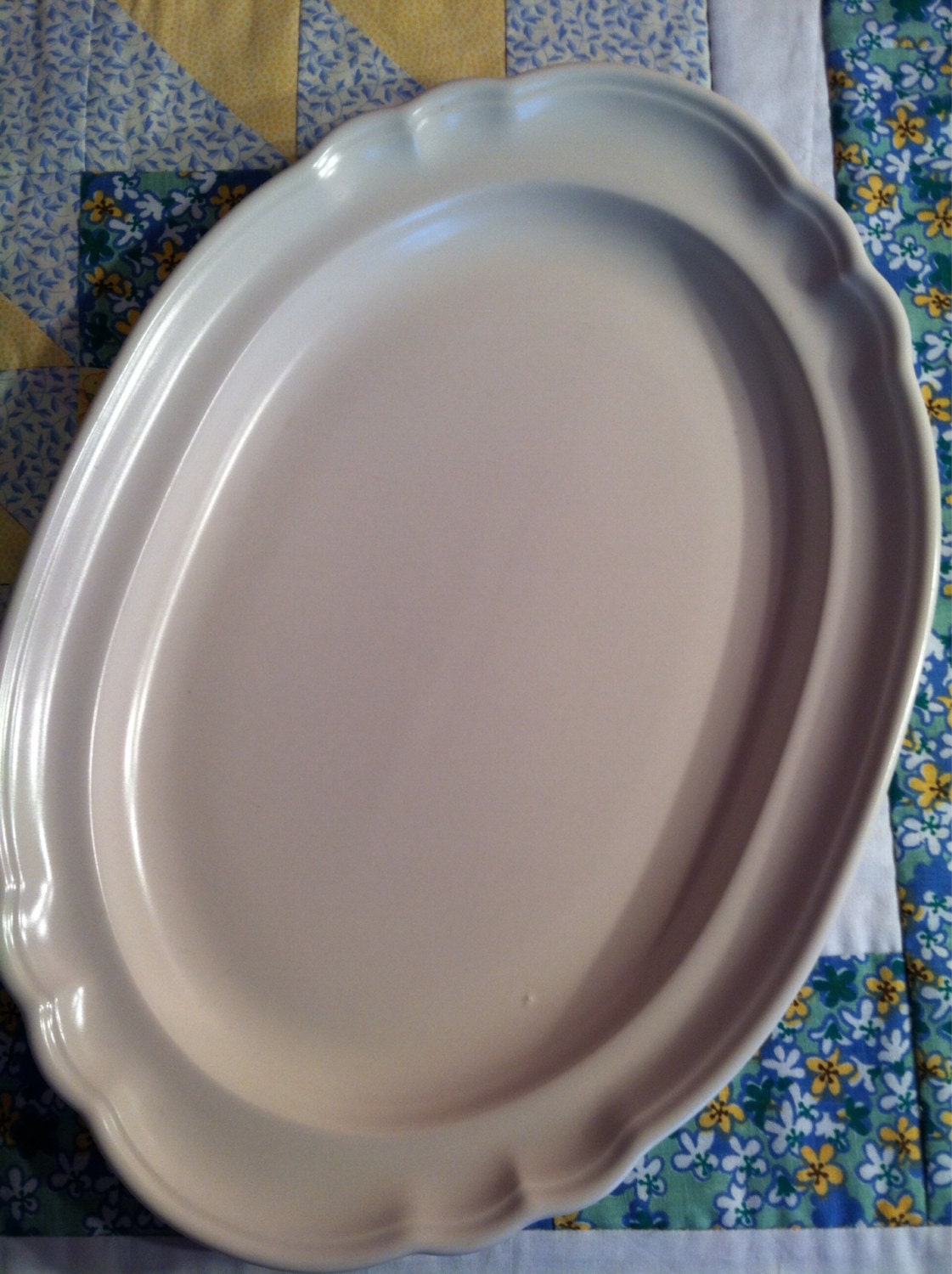 Vintage Pfaltzgraff Cream Colored Large Serving Platter Made In The USA ...
