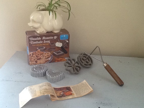 Vintage Scandinavian Rosette Iron / Timbale Irons / Nordic
