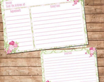 Items similar to Printable Recipe Cards - Desserts Series - 4x6 on Etsy