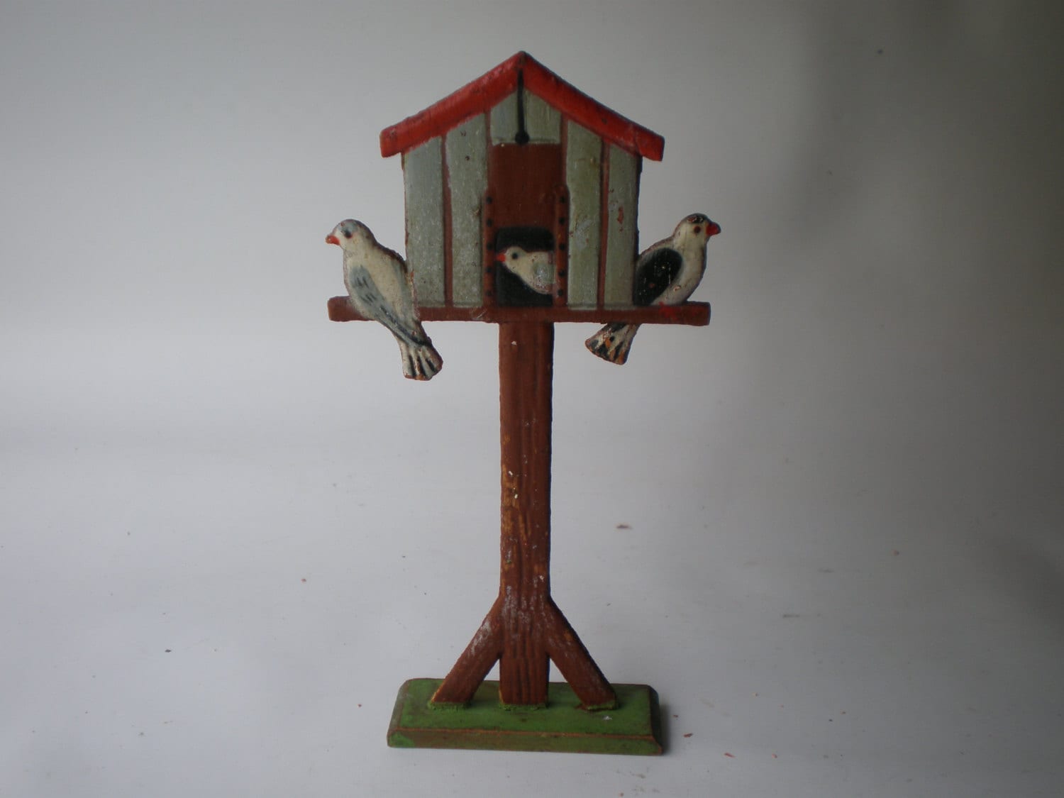Vintage German Wooden Bird House by GiddyNowVintage on Etsy