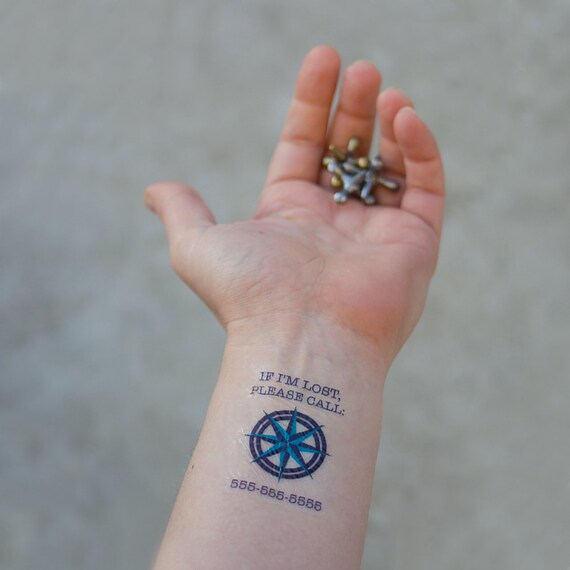Emergency Tattoos If Lost Call Custom Tattoos Kids Safety