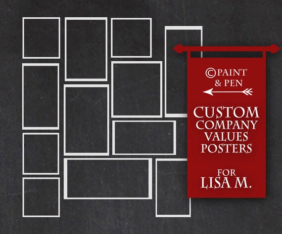 Core Values Signs Dave Ramsey Office Model Bulletin by PAINTandPEN