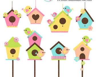 Birdhouses clipart | Etsy
