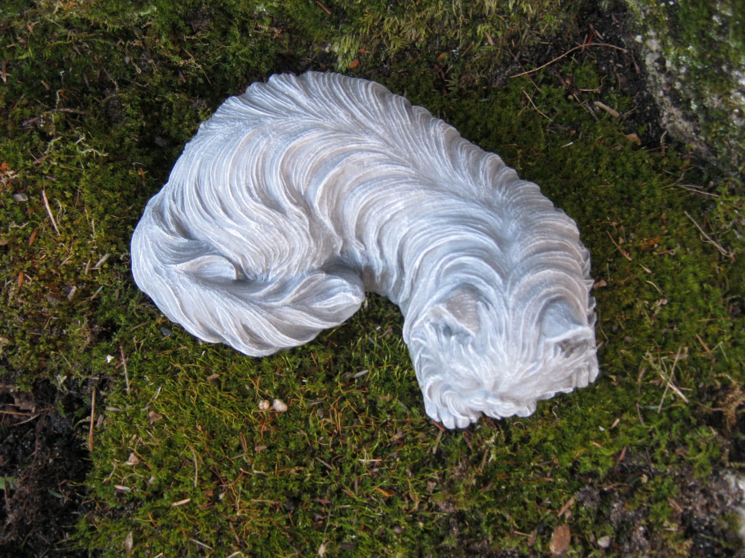 Cat Statue Concrete Cat Statues Long Haired Cat Figure