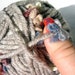 Alize flower yarn. beige color 5075 butterfly yarn winter