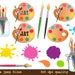 Artist Clipart Digital Clipart Paint Splashes Commercial Use