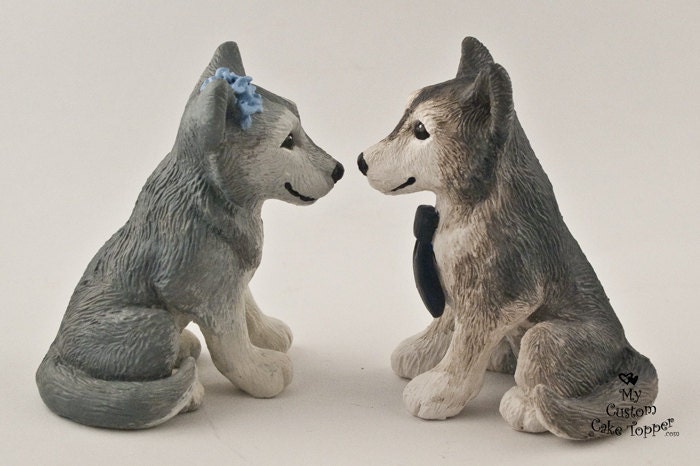 Wolf Wedding Cake Toppers
