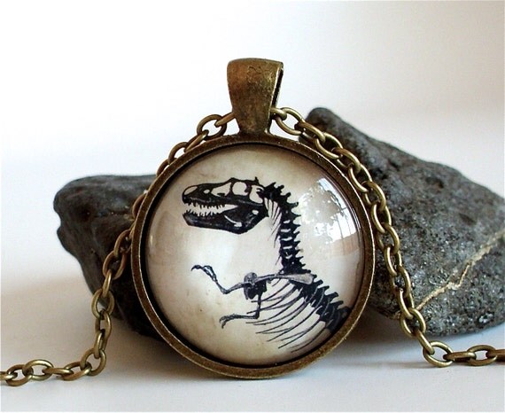 Dinosaur Necklace T Rex Necklace by TheLysineContingency on Etsy