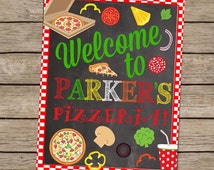 Unique pizza sign related items | Etsy