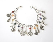 Popular items for witch charm bracelet on Etsy