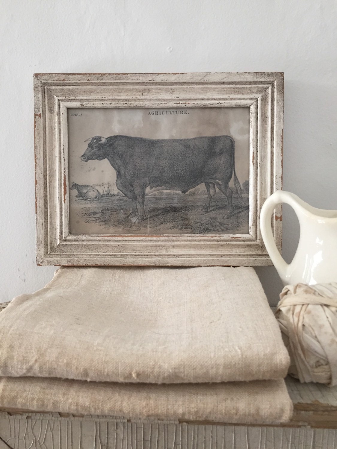 Vintage Style Cow Print