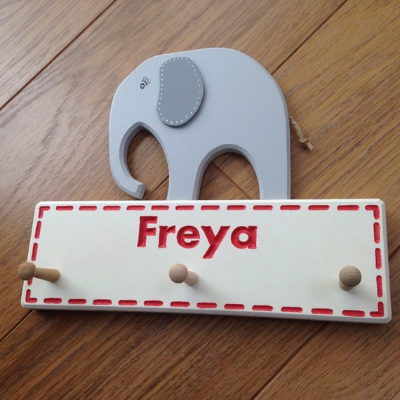 Elephant coat pegs Single elephant version also suitable as