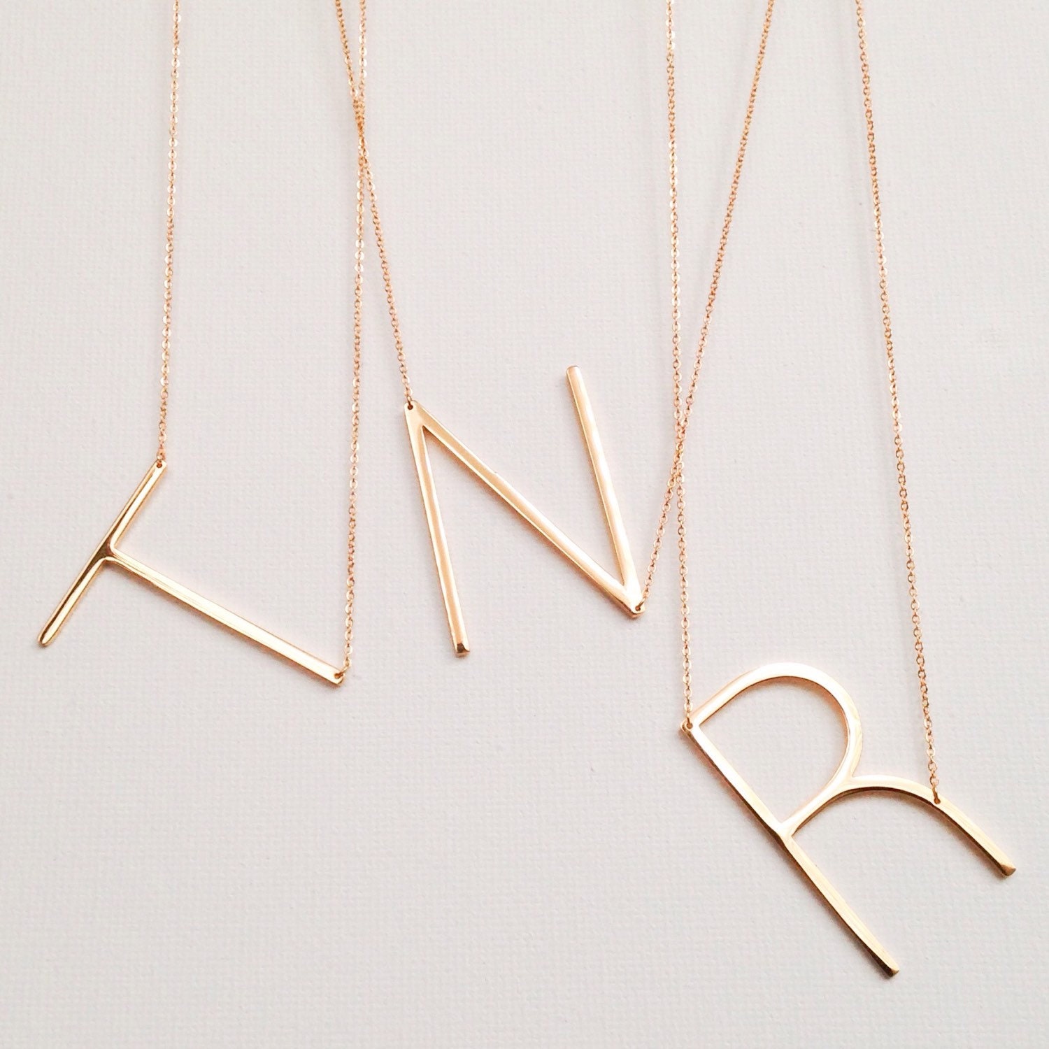 SALE Large Initial Necklace Oversized Letter Alphabet