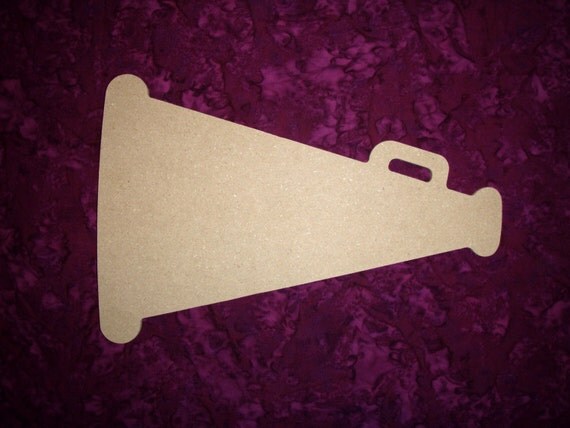 Megaphone Shape Unfinished Wood MDF Craft by ArtisticCraftSupply