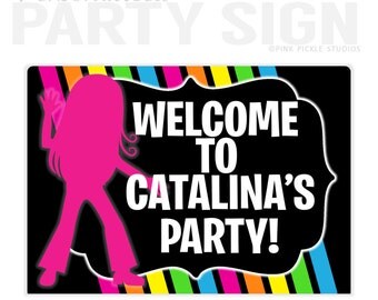 Hip Hop Dance Party Sign Party Printable Party SIGN Personalized ...