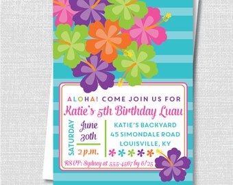 Hawaiian luau invite | Etsy