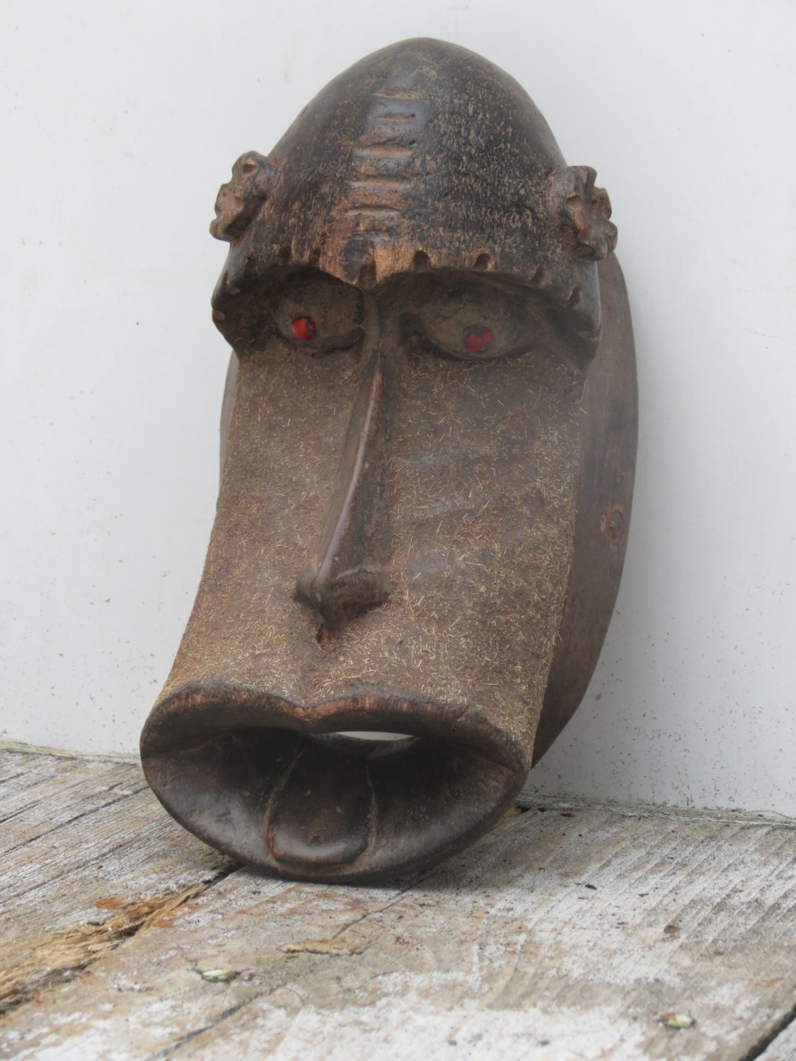 Authentic African Animal Carved Mask Tribal Wall Decor