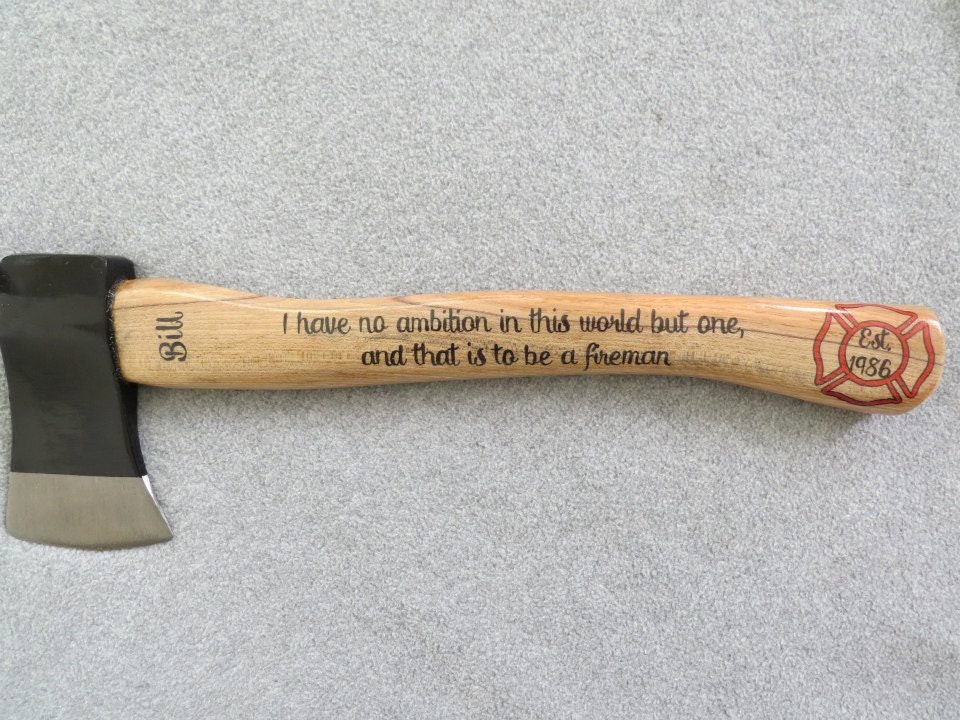 Personalized Firefighter Axe Promotion/Name