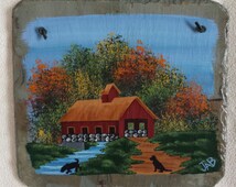 Popular items for paintings on slate on Etsy