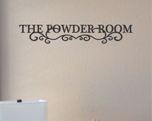 Unique powder room decal related items | Etsy