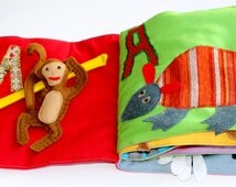 CUSTOM NAME BOOK Handmade soft activity busy quiet babies toddlers ...