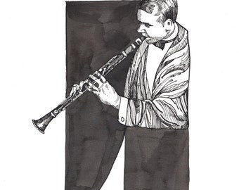 New Orleans Jazz art Print of my Watercolor Painting .New