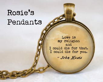 Love poem necklace | Etsy