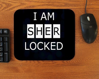 SHERLOCK Bored & Beware Rubber Mouse Pad