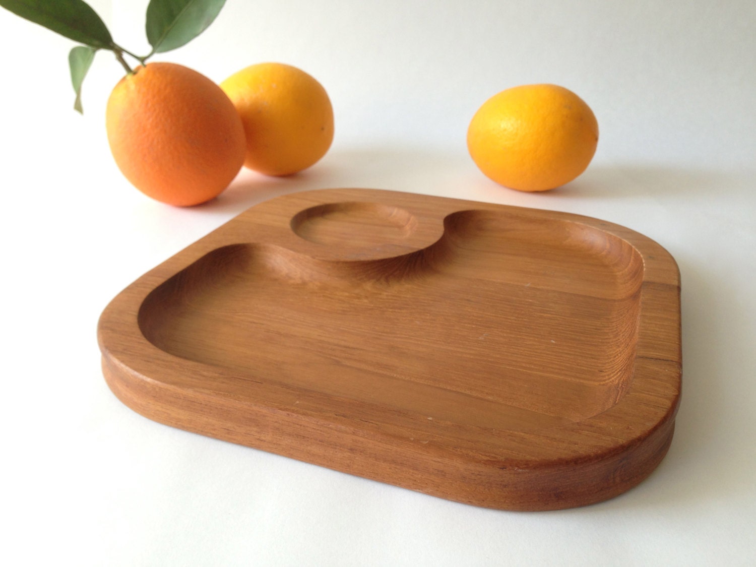 Mid Century Modern Teak Small Serving Platter. Appetizer Tray. Hostess ...