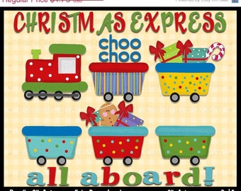 SALE Christmas Day Express Clip Art - Commercial Use, Digital Image ...