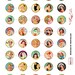 Pin Up Girls Digital Printable Sheet Cabochon images 1.5