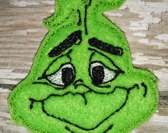 Grinch applique | Etsy