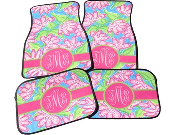 Unique monogrammed car mats related items | Etsy