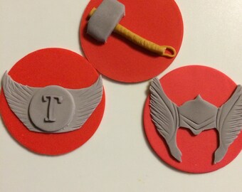 Thor cupcake toppers | Etsy