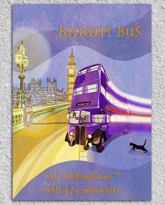 A009: Poster Knight Bus by DigitDreams on Etsy