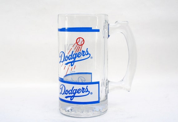 Dodgers Glass Beer Mugs 1991 / Los Angeles / Sports Glass Beer