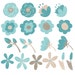 Premium Vintage Blue Flowers Clipart & Floral Vectors