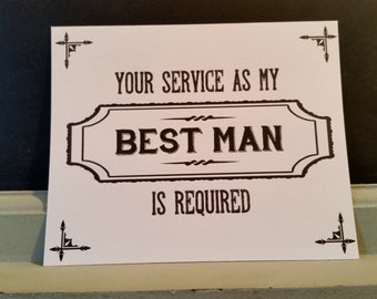 Unique best man card related items | Etsy