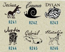 Round Personalized kids name stamps,signature stamp, cartoon children ...