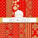Items similar to Coral digital paper: "CORAL AND GOLD" with coral ...