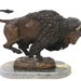 Buffalo Sculpture : Limited Edition Wally Shoop Bronze