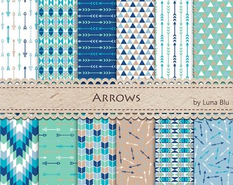 Popular items for arrow digital paper on Etsy