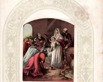 Nativity line art | Etsy