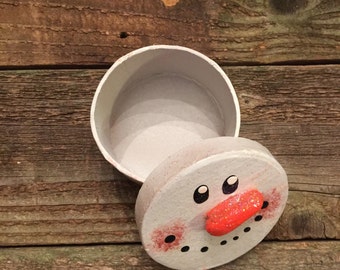 Popular items for snowman gift box on Etsy