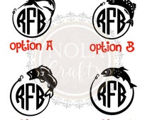 Popular items for fish monogram decal on Etsy