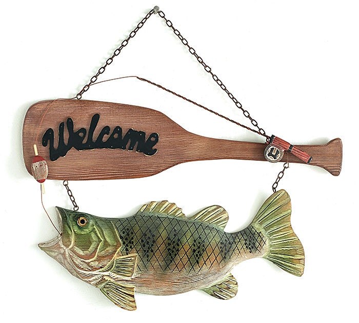 Welcome Fish Sign 12 3/4 H by CustomWreathDecor on Etsy