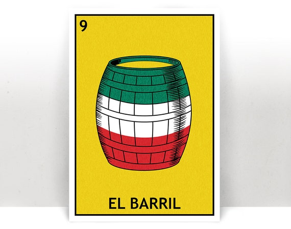 El Barril Lotería The Barrel Lottery Art by PrintableAndAwesome